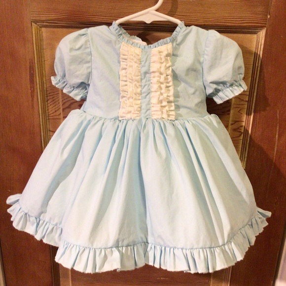 Dresses | Vintage Handmade Pale Blue Ruffled Baby Dress | Poshmark
